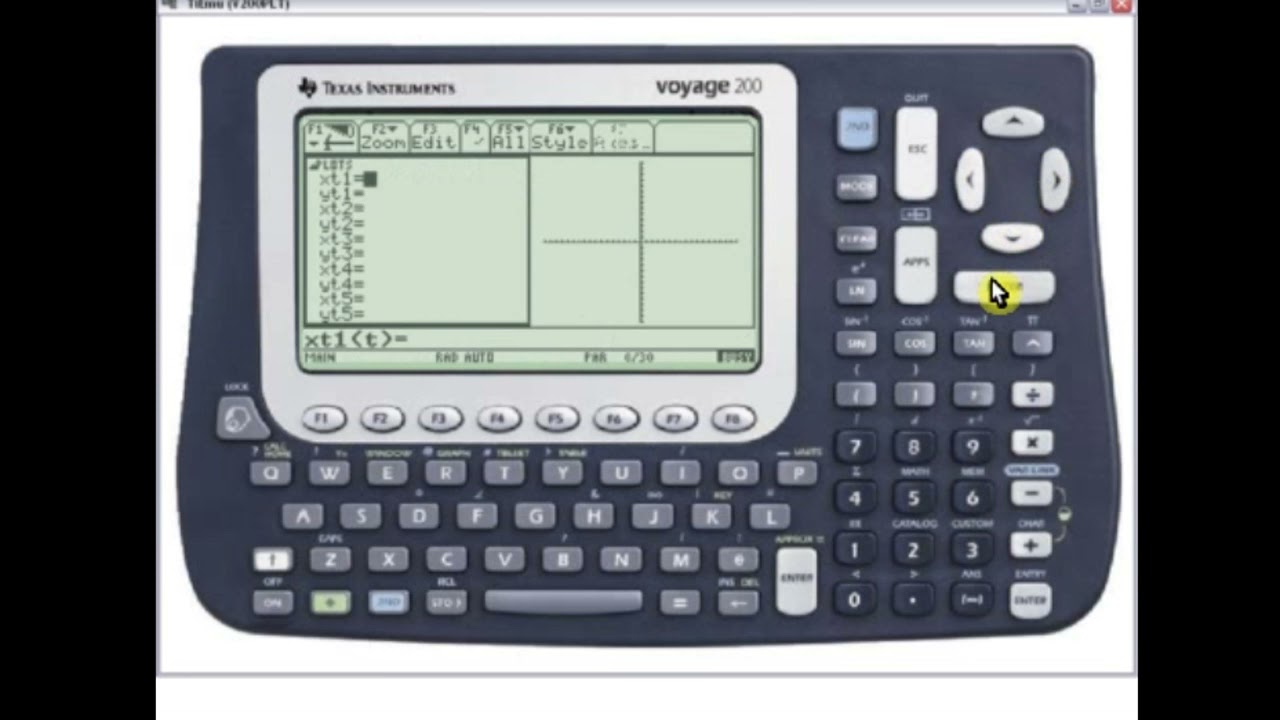 Resolver Ecuaciones Parametricas con la Calculadora Voyage 200 - YouTube