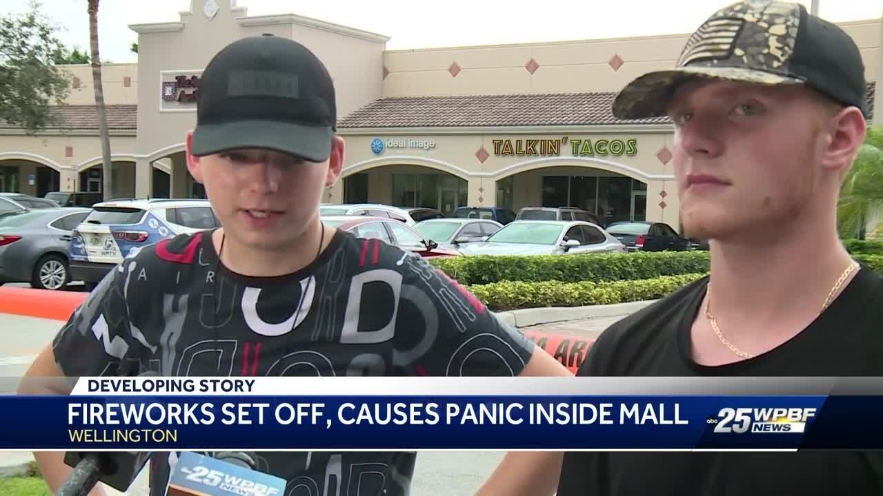 Fireworks set off, cause panic inside Wellington Mall - YouTube