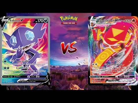 Pokemon TCG Online Sableye V Weezing VS Centiskorch VMAX!! - YouTube