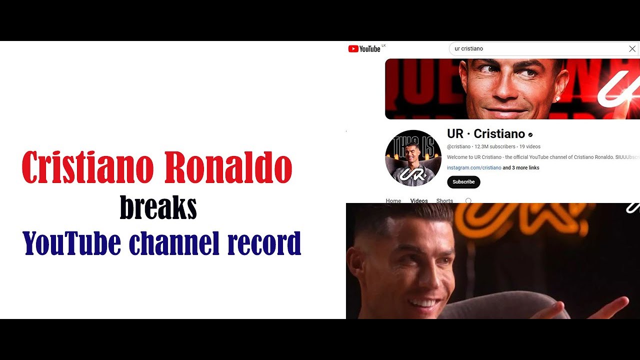 Cristiano Ronaldo creates new YouTube channel - YouTube