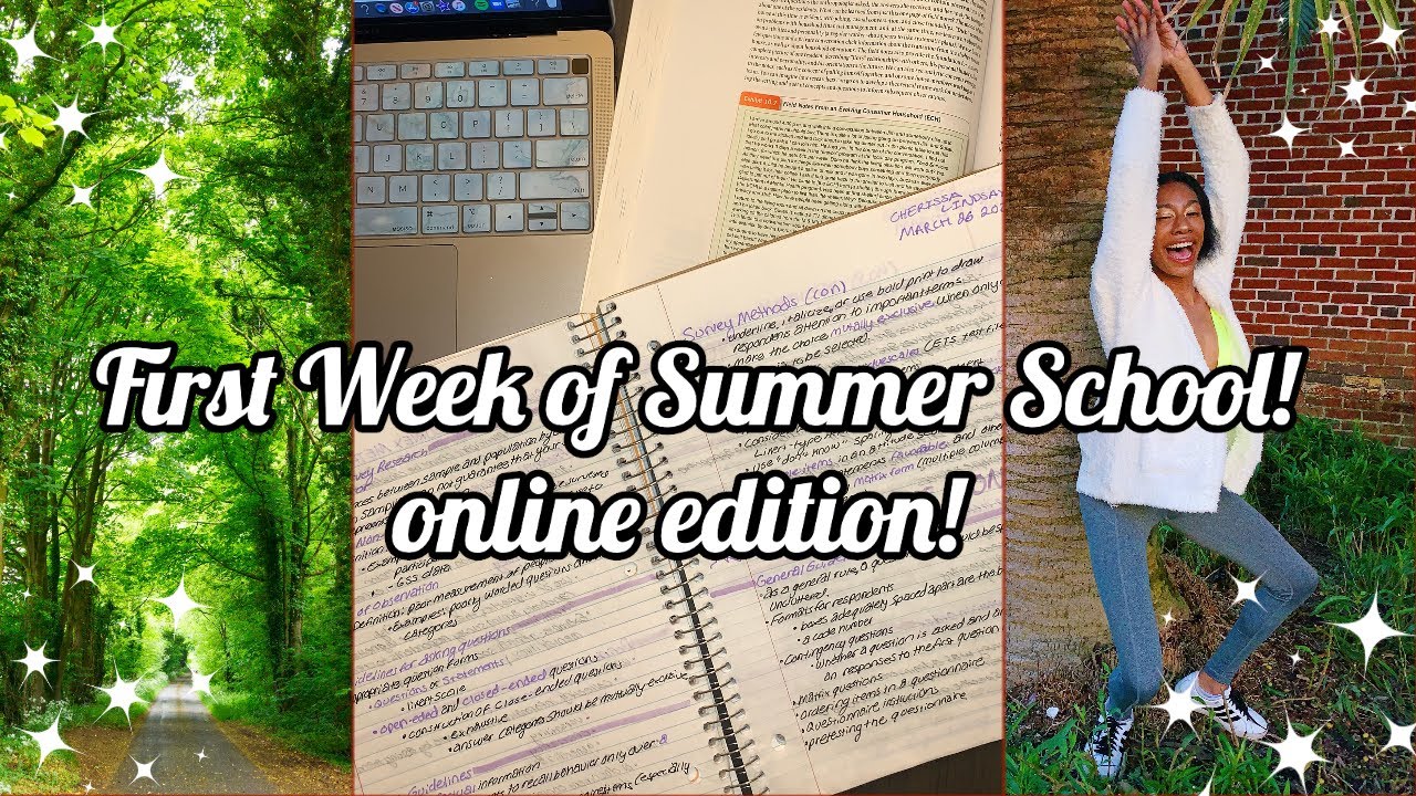 FIRST week of SUMMER SCHOOL *online edition* || getting into a routine ...
