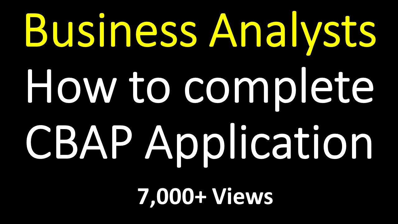 How to prepare CBAP Application | CBAP Certification Training ...