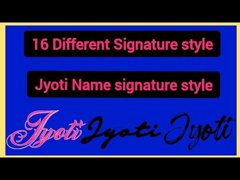 Jyoti name signature styles | J name signature | #signature #writing # ...