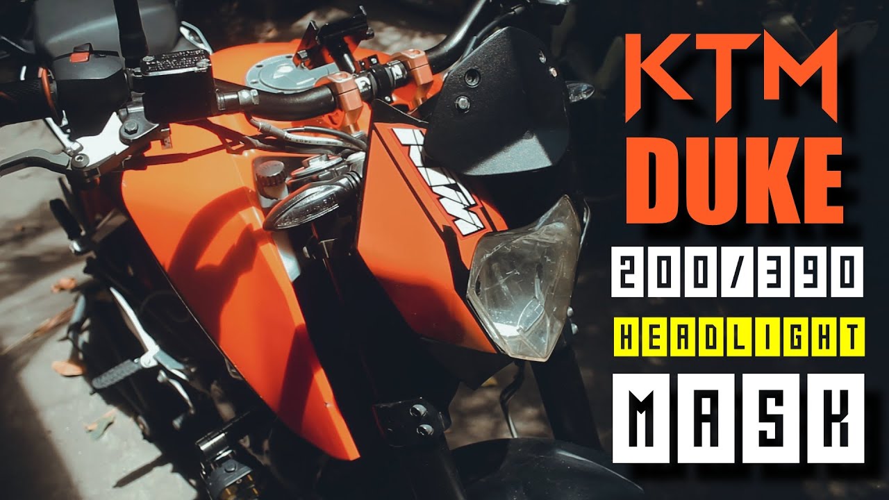 KTM Duke 200/390 Headlight Mask - Sample - Replica - YouTube