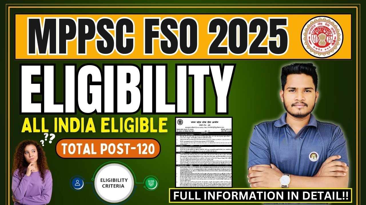 MPPSC FSO ELIGIBILITY | FSO EXAM QUALIFICATION| FSO EXAM 2025 - YouTube