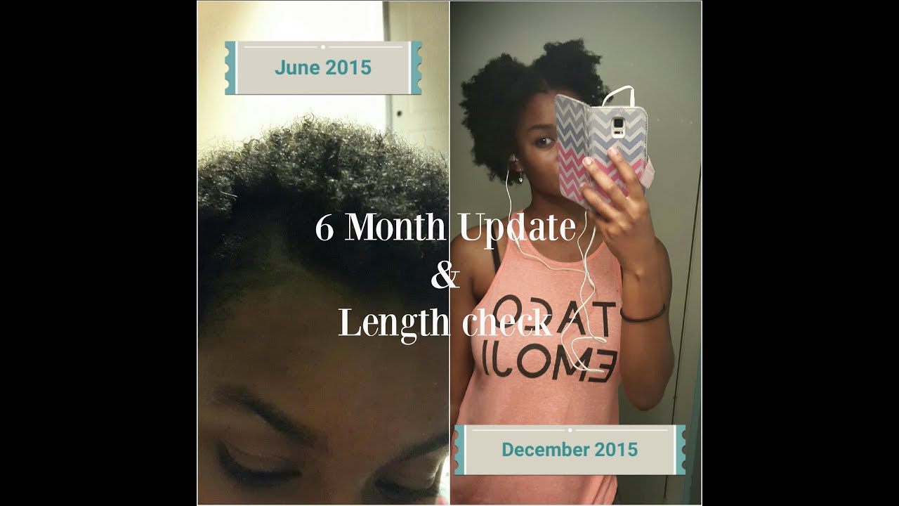 6 Month Natural Hair Update + Length Check - YouTube