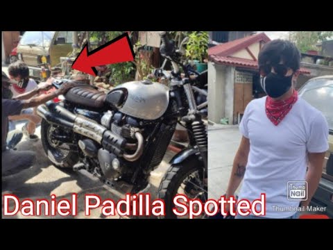 Daniel Padilla spotted nasiraan ng motor - YouTube