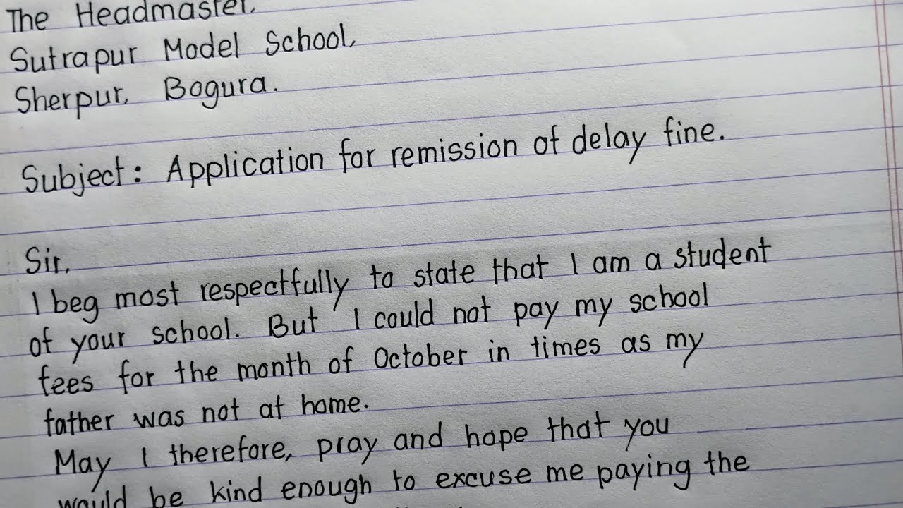 Remission of delay fine -Application Writing | Remission of fine # ...
