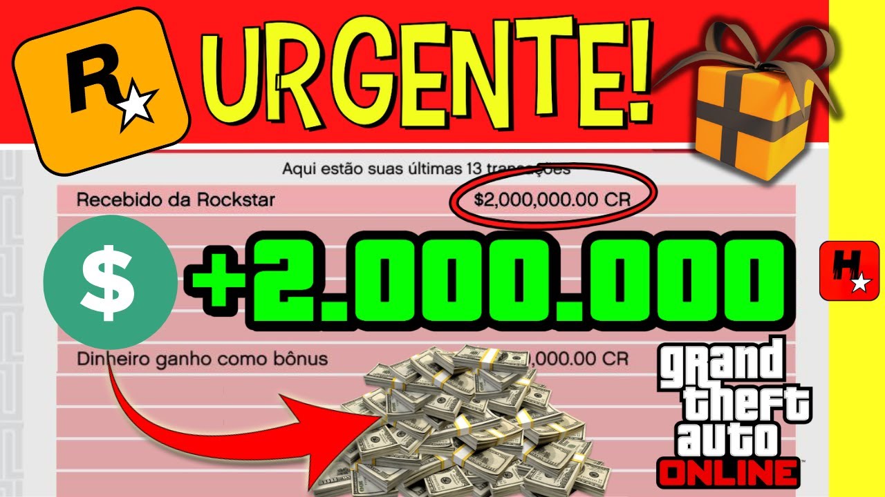 ROCKSTAR DANDO 2 MILHÕES! COMO PEGAR O DINHEIRO! COMO GANHAR MUITO ...