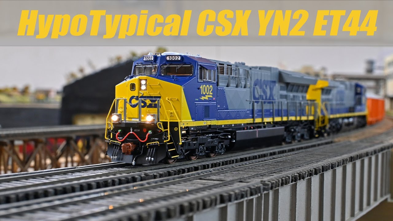 ScaleTrains CSX YN2 HypoTypical GE ET44 HO Scale Test Drive - YouTube