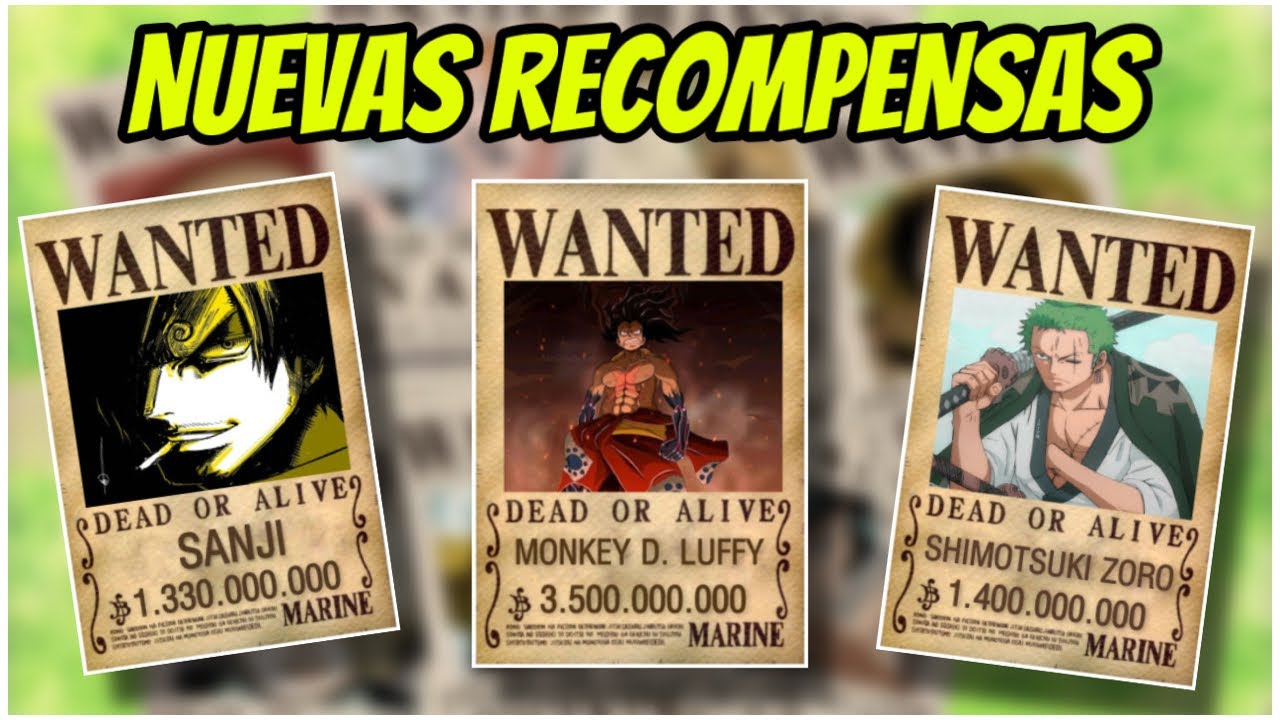 LAS NUEVAS RECOMPENSAS DE LOS MUGIWARA DESPUÉS DE WANO - One Piece ...