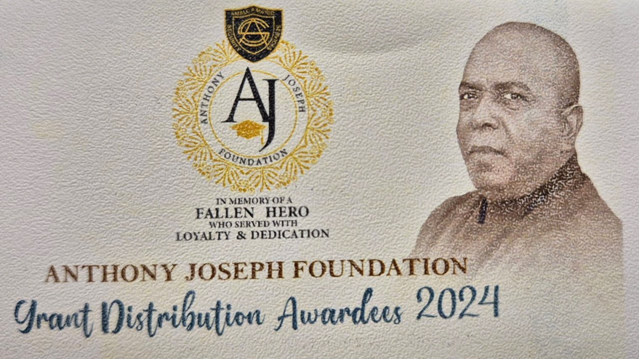 Anthony Joseph Foundation Grant Distribution Awardees 2024 - YouTube