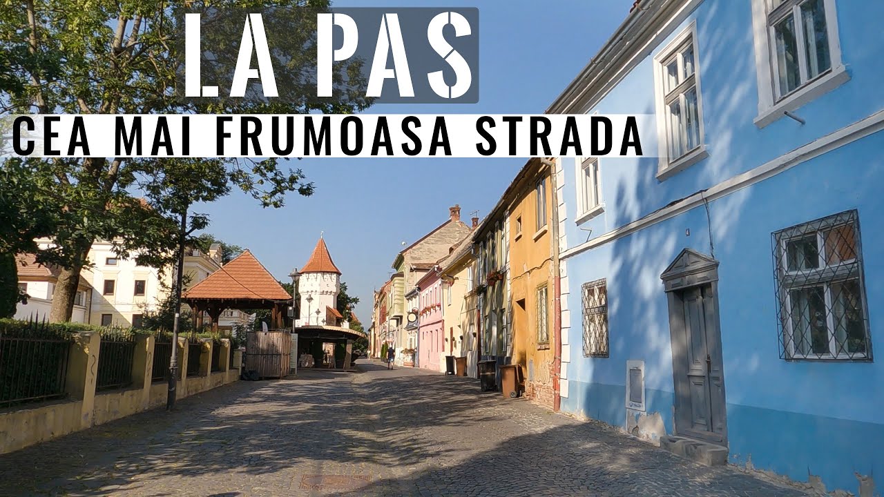 La Pas, Cea mai frumoasa strada din Sibiu/Walking Sibiu, Cetatii Street ...