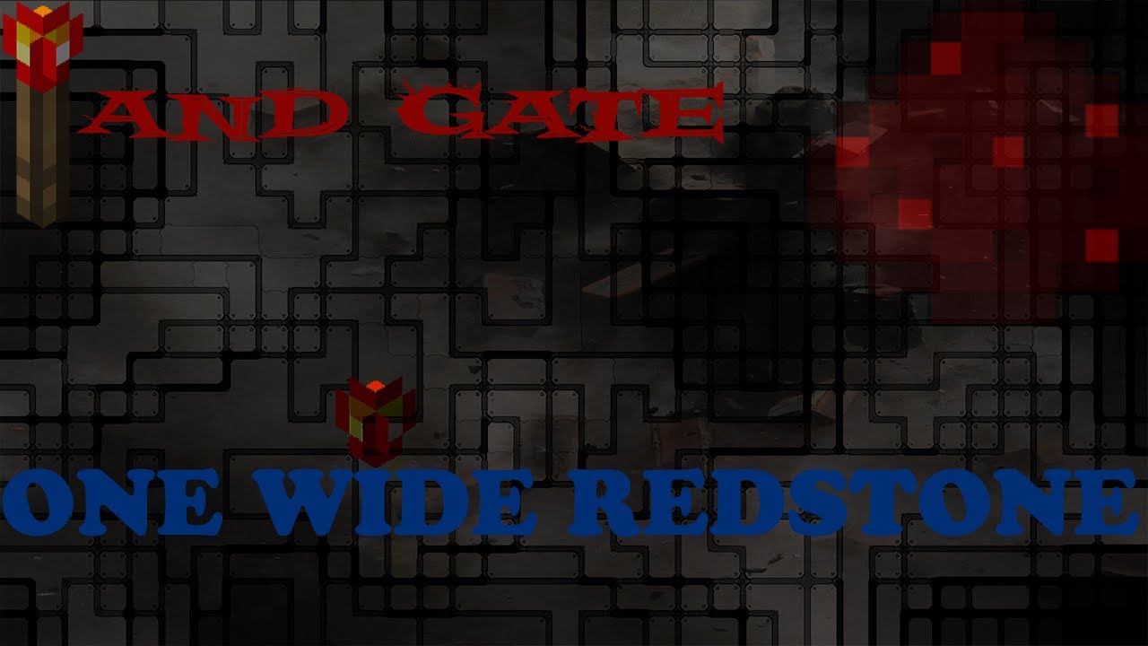One Wide Redstone - AND Gate | Minecraft Redstone Tutorial - YouTube