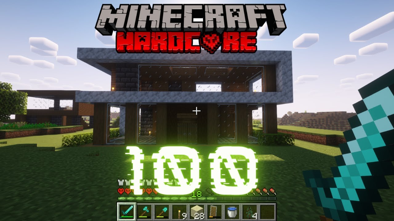 MINECRAFT HARDCORE TAG 100 - YouTube