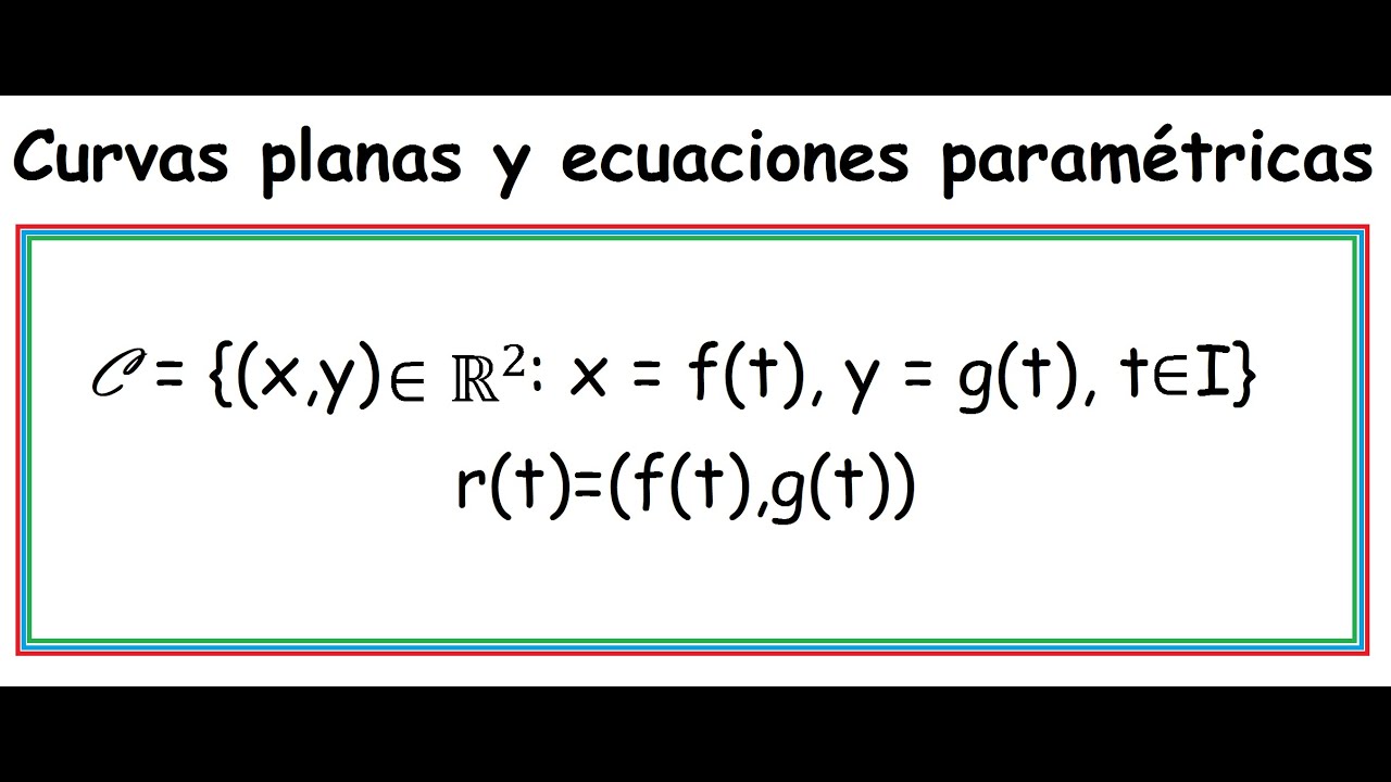 Clase 1 Cálculo Vectorial Curvas planas y ecuaciones paramétricas - YouTube