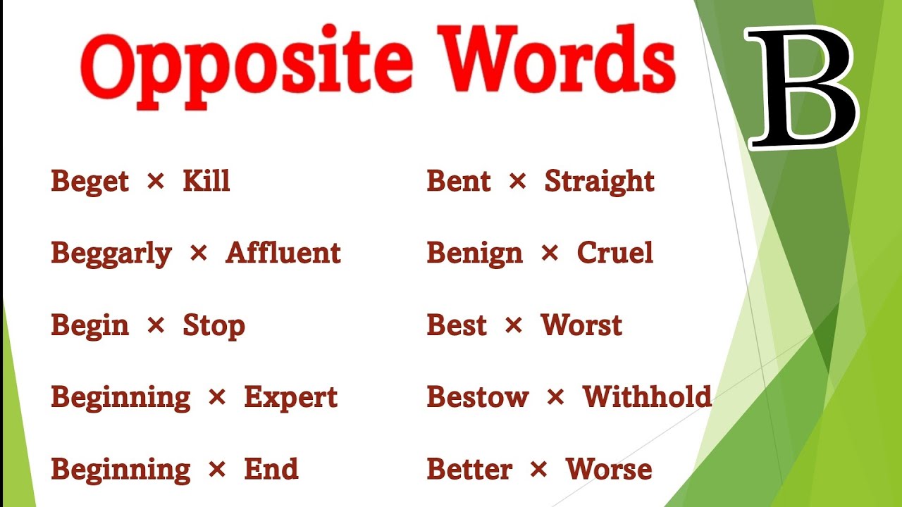 Important Antonyms (B) For Competitive Exams | SSC GD | CGL | CHSL ...