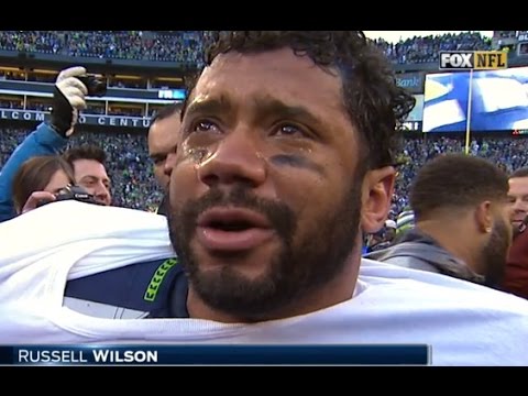 Russell Wilson Postgame Interview Thanking God - YouTube