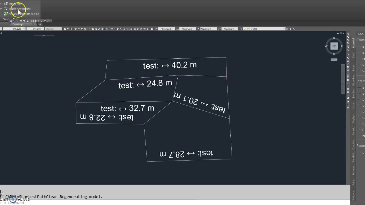 CADMin Shortest Path calculation plugin for AutoCAD - YouTube