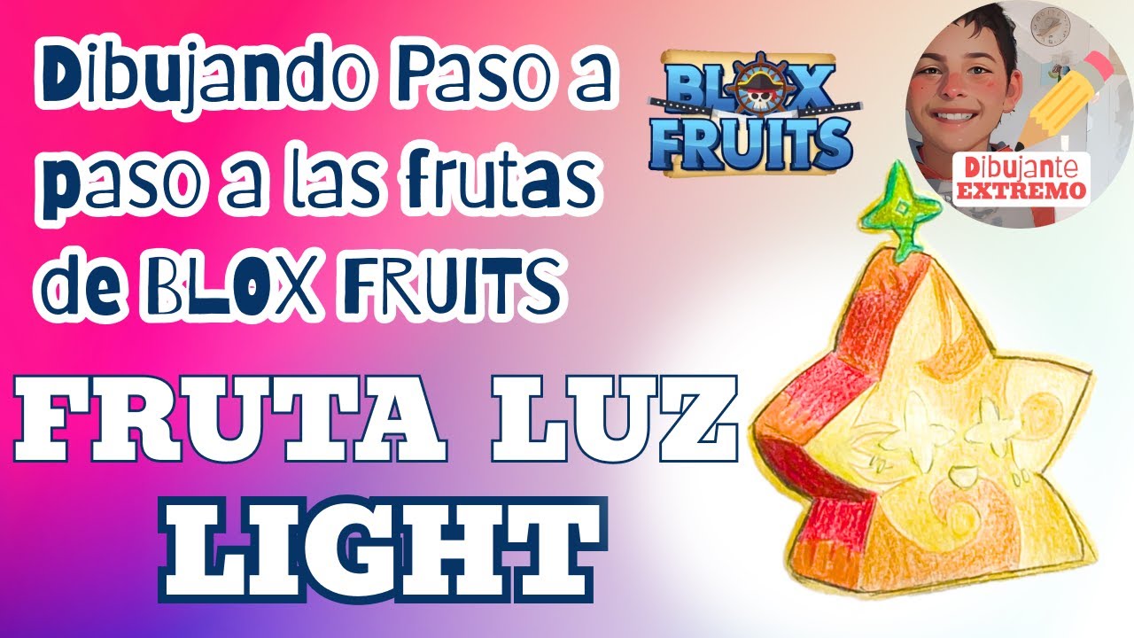 Cómo dibujar la Fruta Luz de Blox Fruits/How to draw the Light Fruit ...