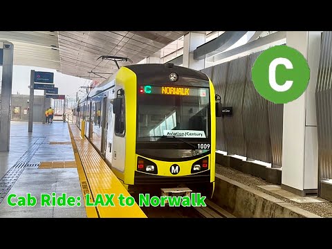 LA Metro C Line Cab Ride: LAX Metro Transit Center to Norwalk