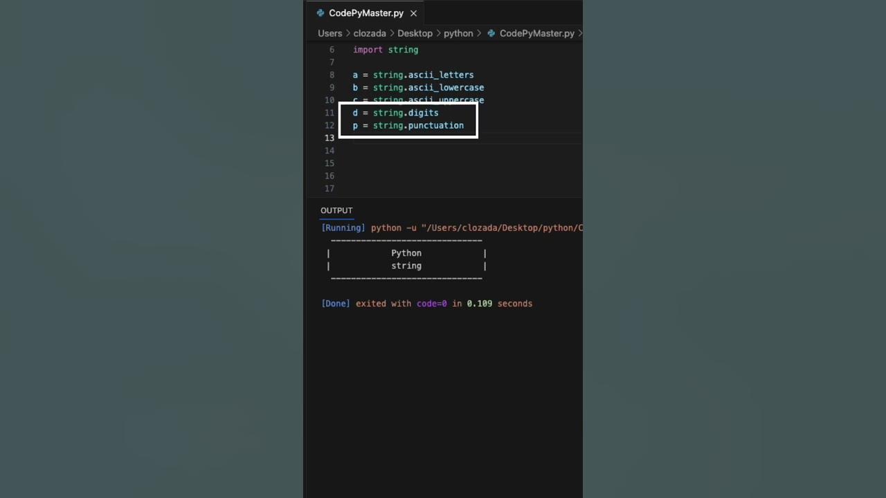 Maximizando La Utilidad Del Módulo String En Python Pythontutorial Pythoncoding Pythoncode