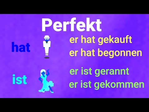 #Perfekt #deutschperfekt Deutsch Perfekt, 2. Vergangenheit, ist gegangen, hat gesagt, hat tun müssen
