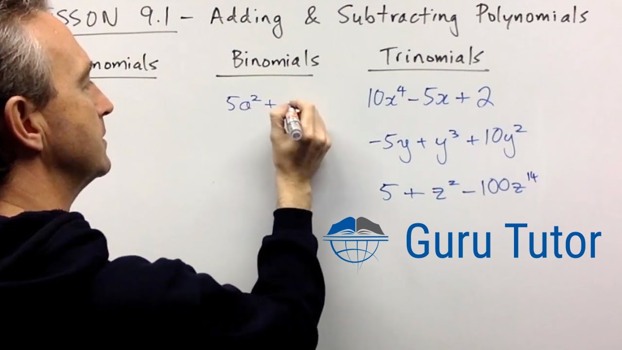 Polynomials Introduction and Adding and Subtracting (2020 DL) - YouTube