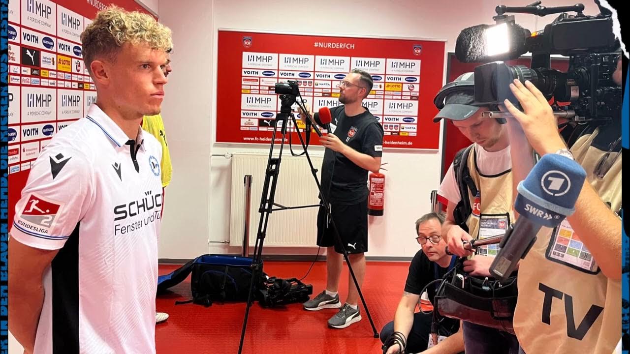 1. FC Heidenheim - Arminia Bielefeld 1:1 Ulrich Zwetz Interview Robin Hack - YouTube
