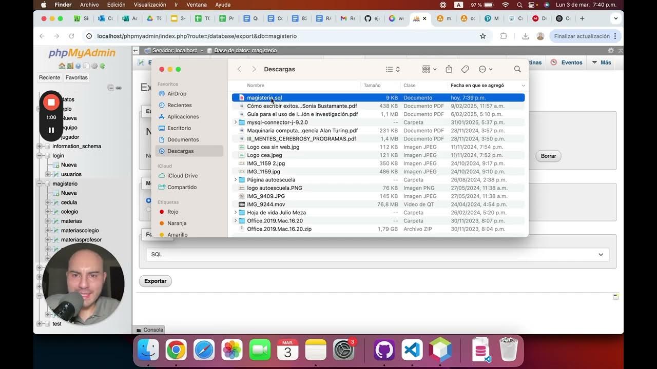 Exportar e importar Bases de Datos en phpMyAdmin - YouTube