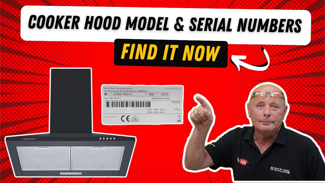 How to find your cooker hood model number - YouTube