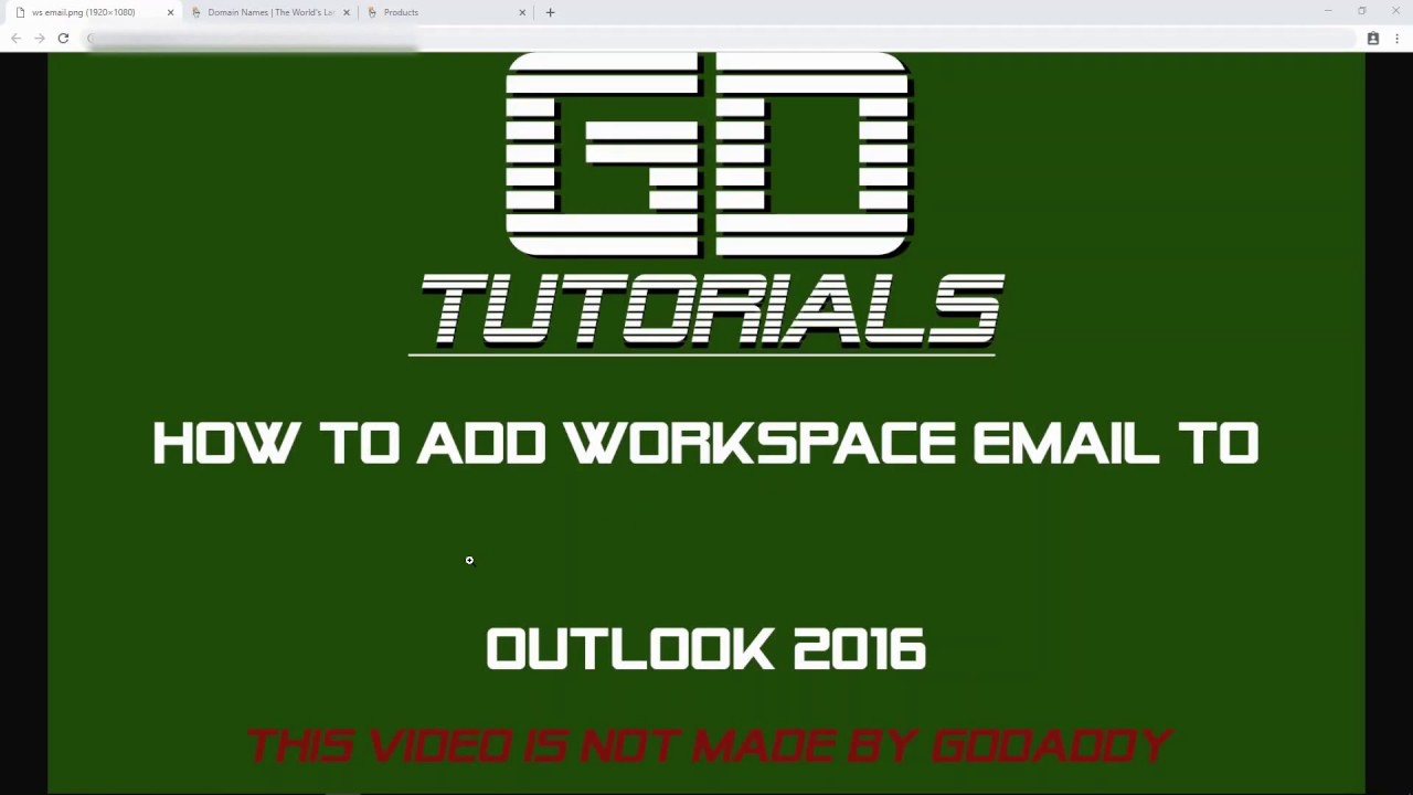 How to Install | connect | set up Godaddy Workspace email to Outlook ...