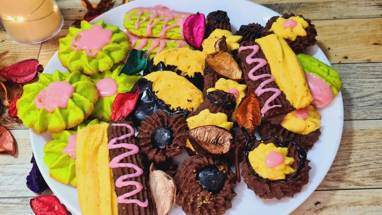 Butter Cookies || 2 Types Of Butter Cookies Recipe || Festive Special ...