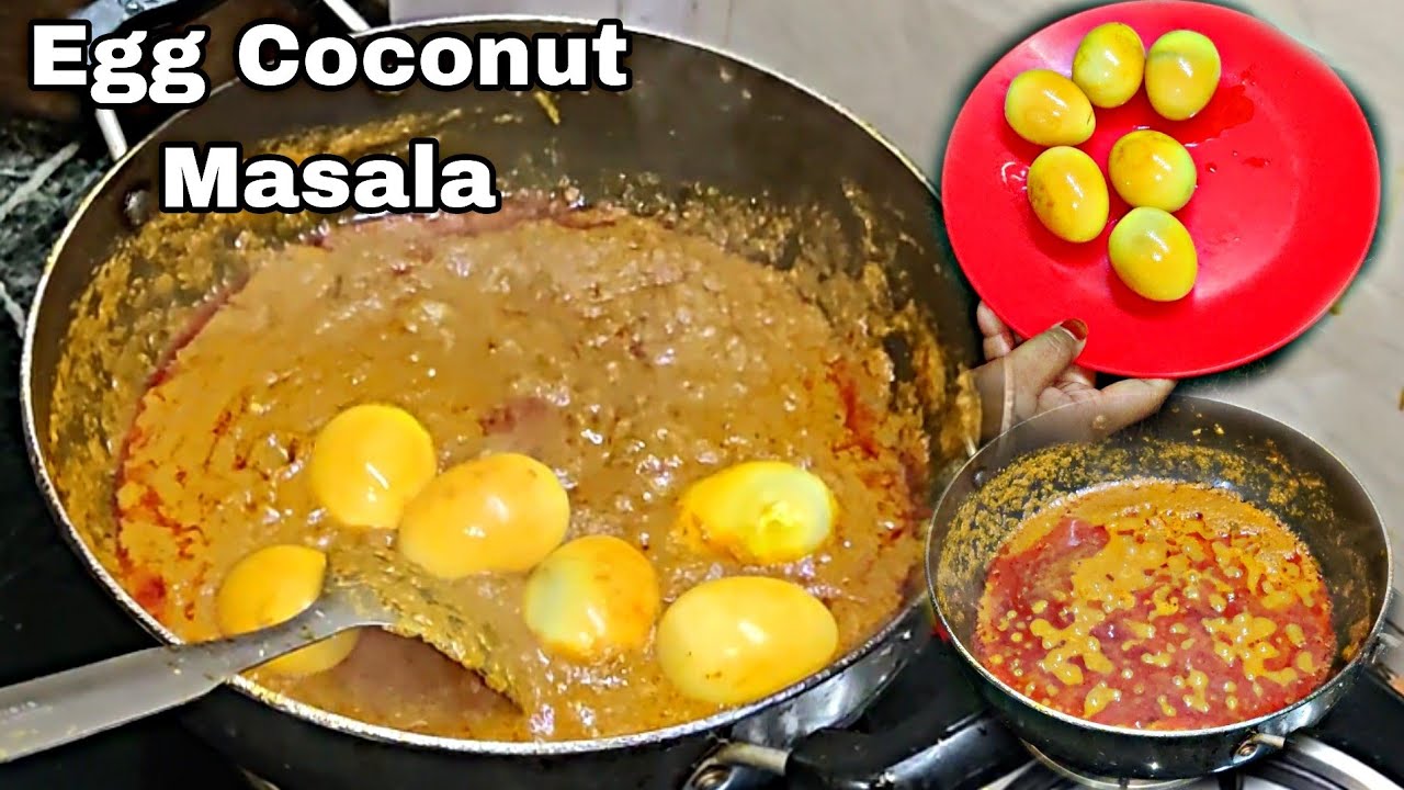 Anda Coconut Masala Gravy | Egg Masala Curry | Masala Egg Gravy | Afroz ...