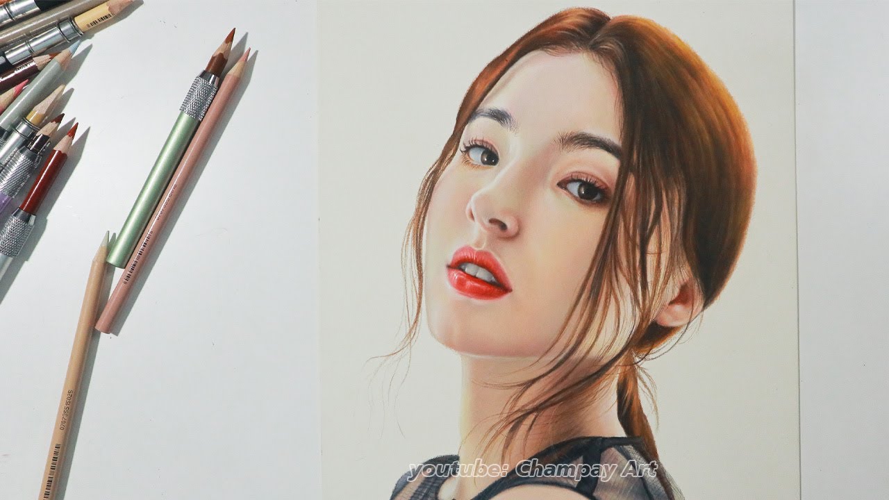 Drawing Realistic Nancy Momoland Prismacolor Colored Pencils | Time ...