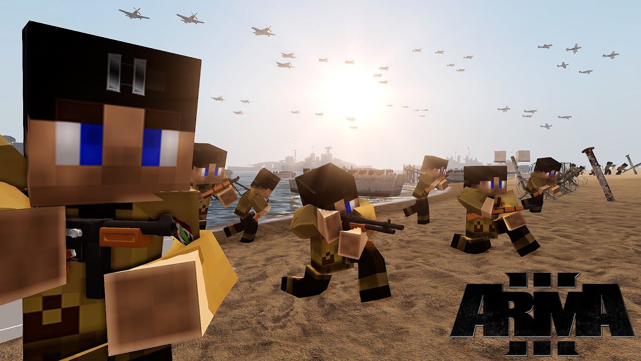 D-DAY MINECRAFT at its MOST REALISTIC! | Minecraft Arma 3 - YouTube