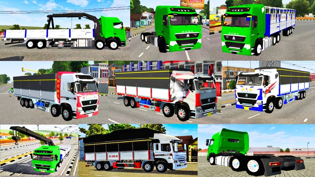 Chia sẻ 6 mod xe tải howo a7 bussid v3.6.1 | bus simulator Indonesia ...
