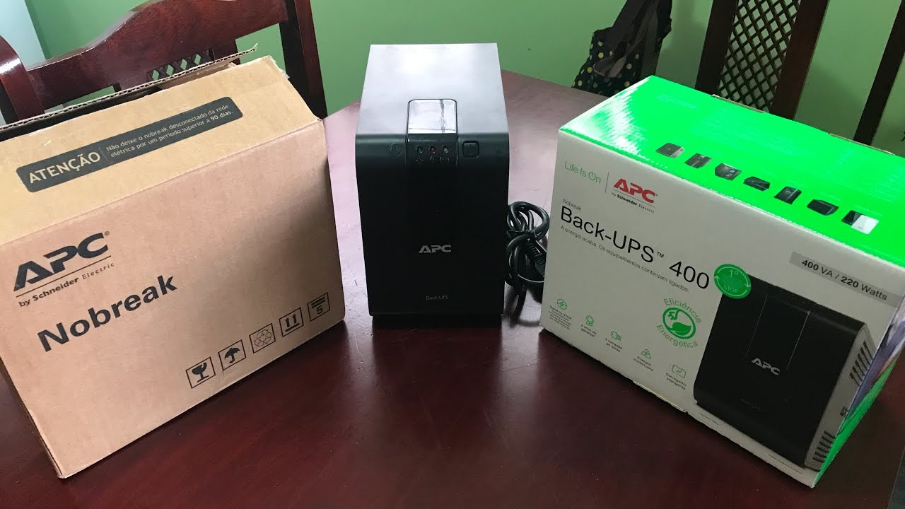 Unboxing Nobreak APC 400VA 400VA/220W 115V 4 Tomadas BZ400-BR - YouTube