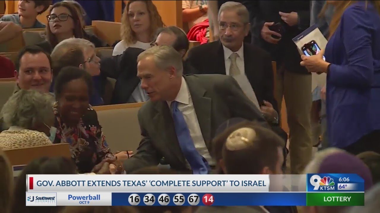 Gov. Greg Abbott extends Texas' 'complete support' to Israel amid Hamas ...
