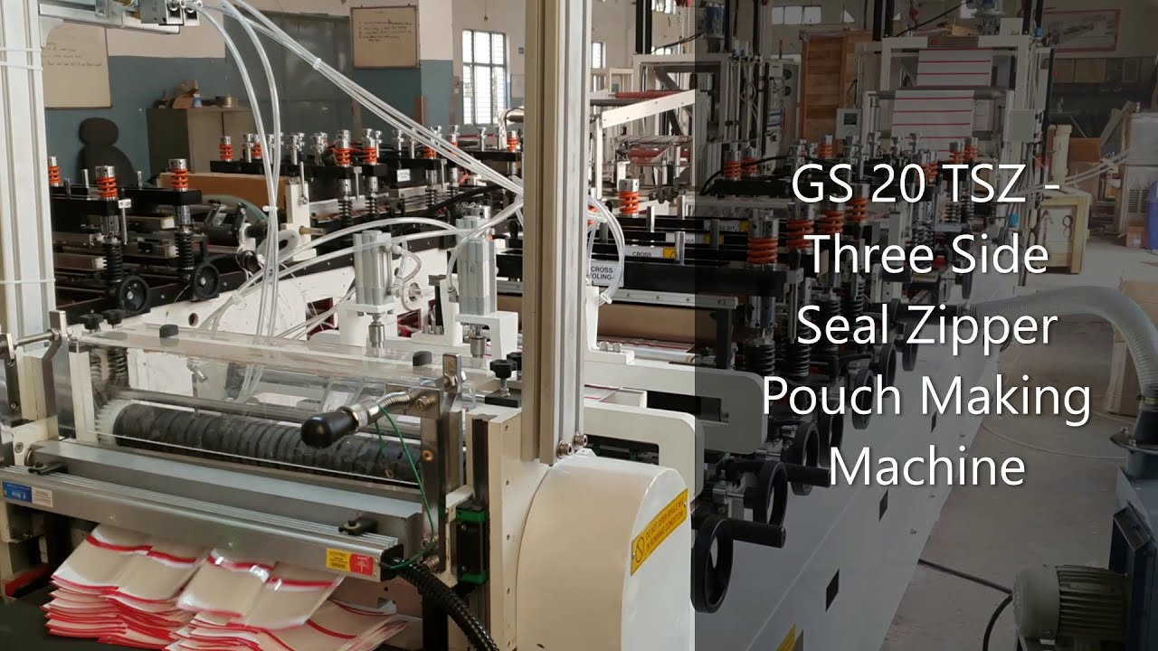 High Speed Three Side Seal Pouch and Zipper Pouch Making Machine Model ...