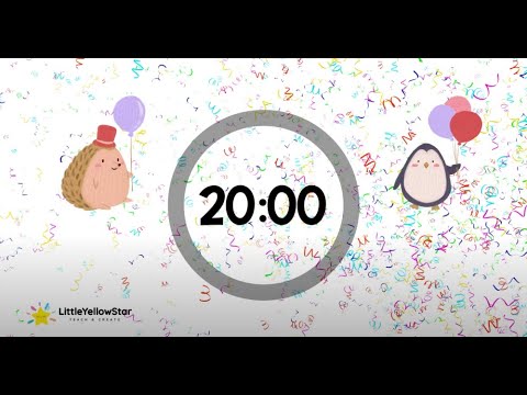 Party Fun 20 Minutes Countdown Timer For Kids With Happy Music ...