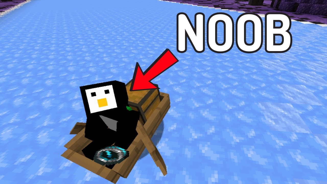 I Tried ICE BOATING as a Minecraft NOOB - YouTube