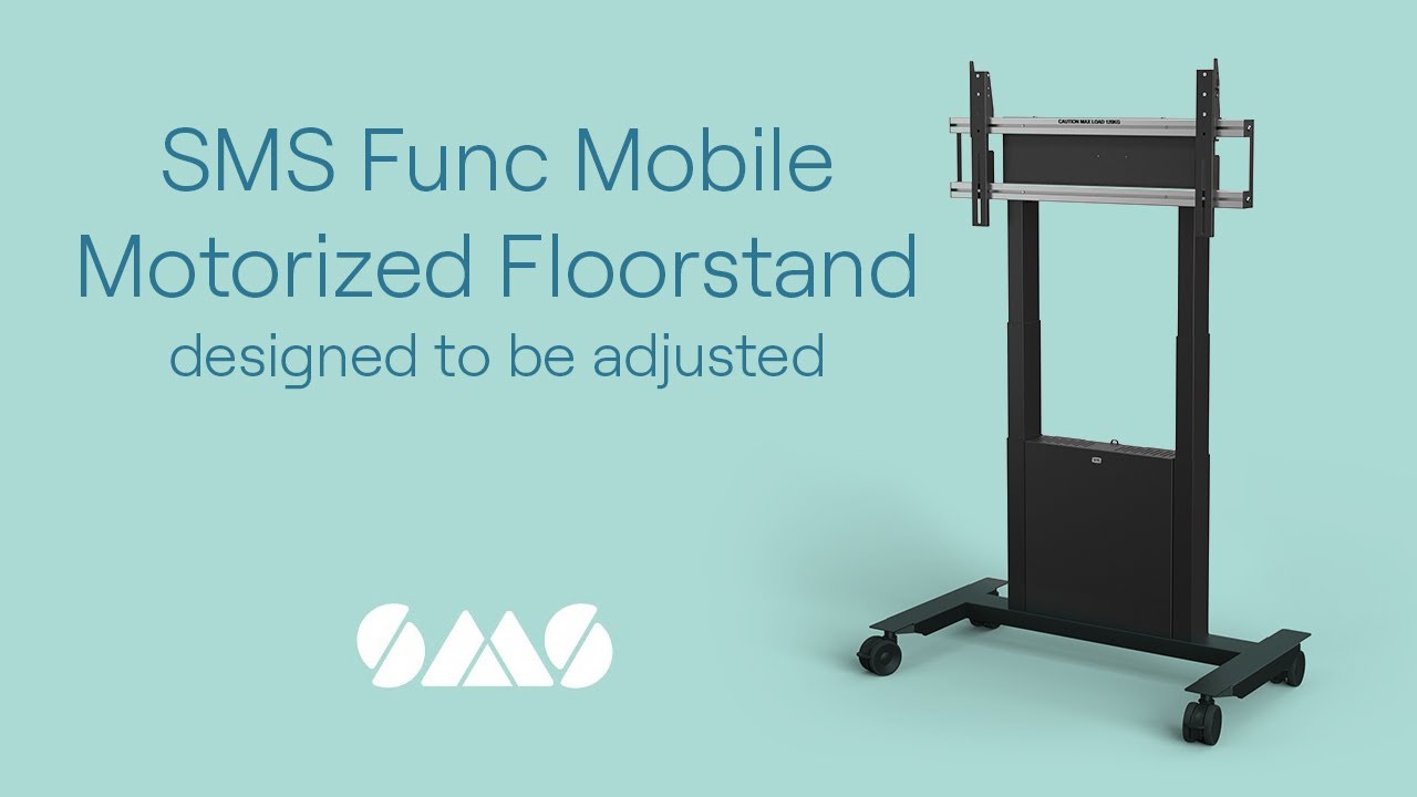 SMS Func Mobile Motorized Floorstand - designed to be adjusted - YouTube