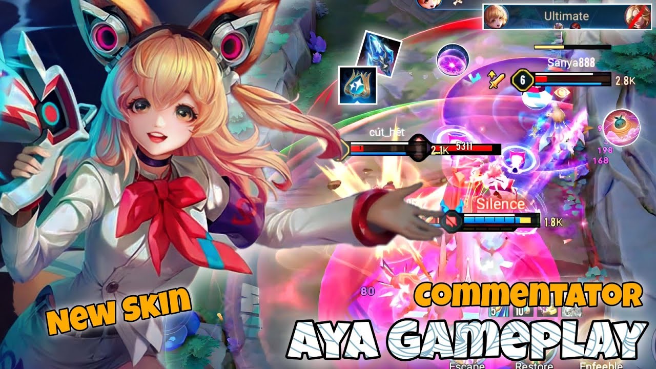 Aya New Skin "Commentator" Support Pro Gameplay | Arena of Valor Liên ...