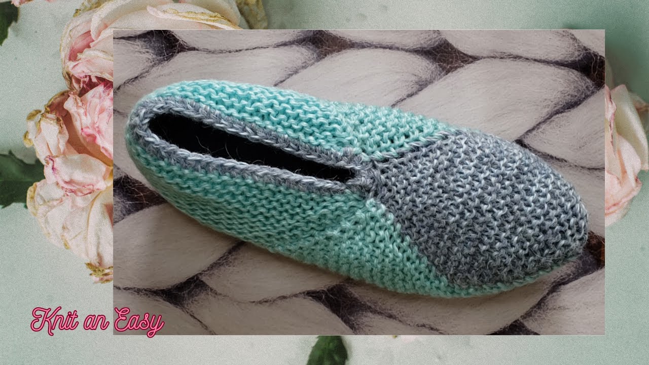 How To Knit Slippers For Beginners Step By Step - YouTube