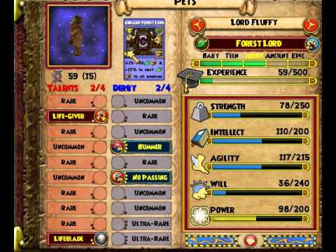 just showing off my forest lord pet stats in w101 enjoy - YouTube