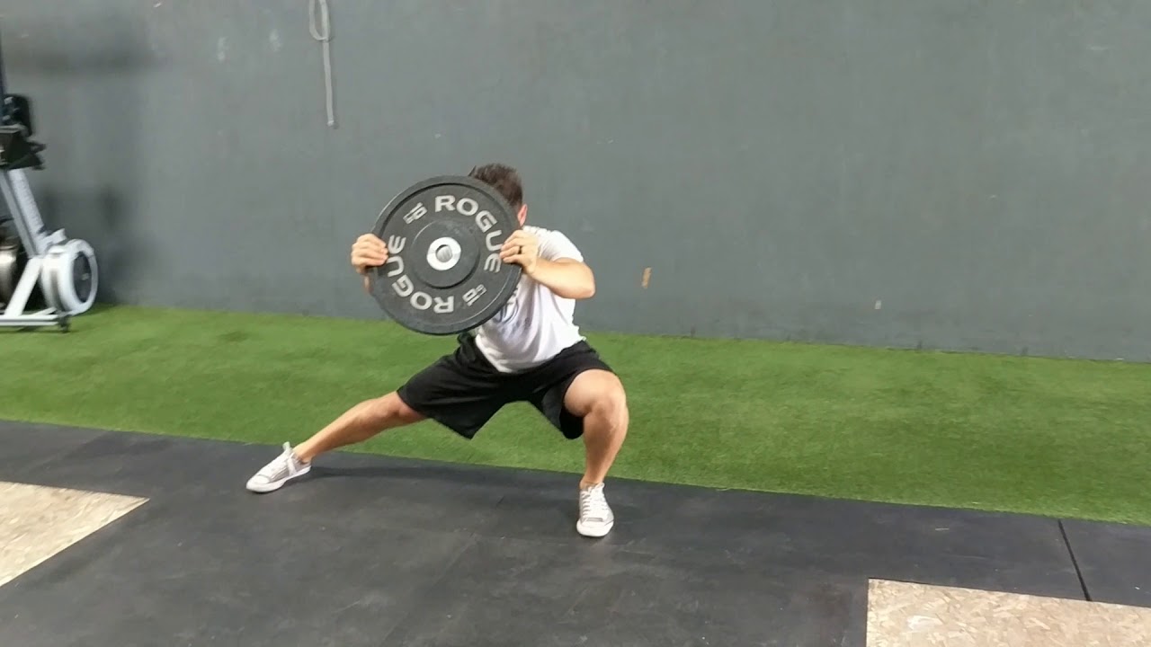 Lateral Lunge with Plate Reach - YouTube