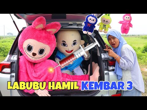 LABUBU HAMIL MELAHIRKAN KEMBAR 3 DI MOBIL DISUNTIK UPIN | CHIKAKU FAMILY