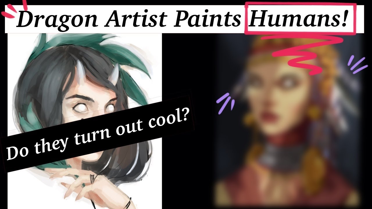 Dragon Artist Tries Drawing Humans! | abookwyrm tries - YouTube