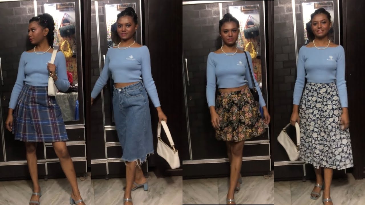 STYLING BULE TOP IN MANY WAYS!! - YouTube